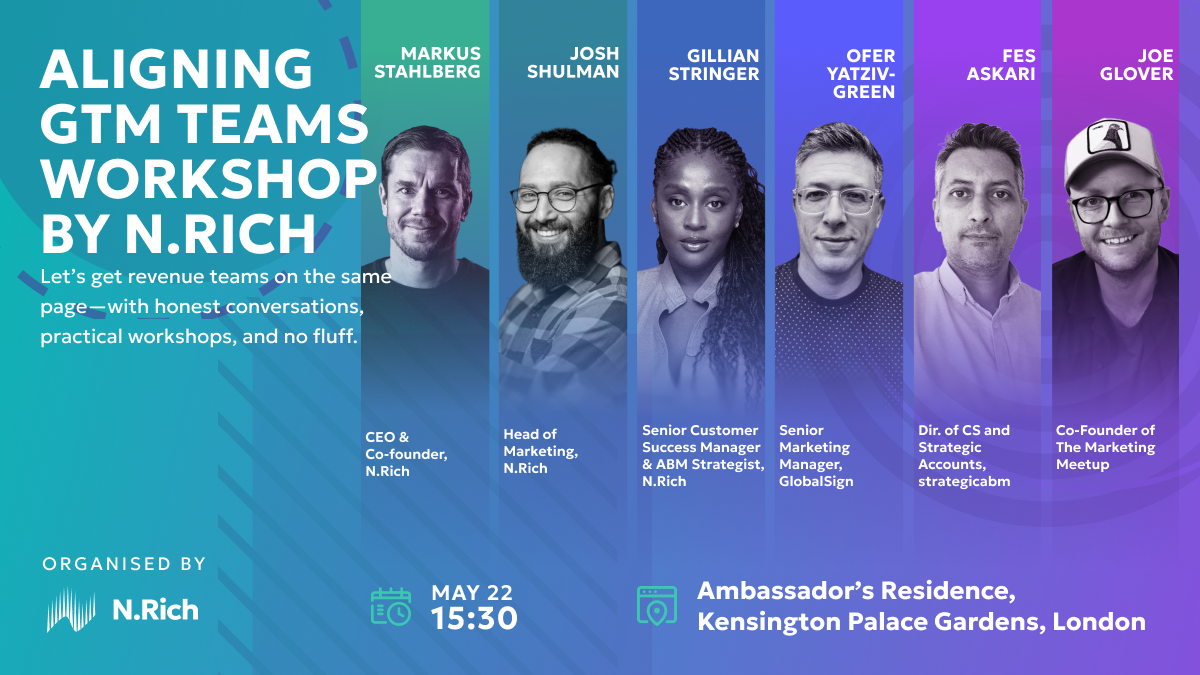 Aligning GTM Teams Workshop, brought you by N.Rich | London